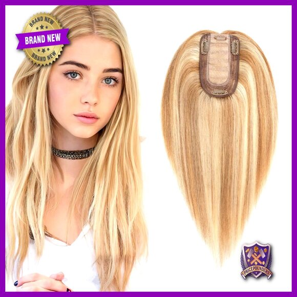 Accessories | Real Human Hair Topper No Bangs Middle Part Volume ...